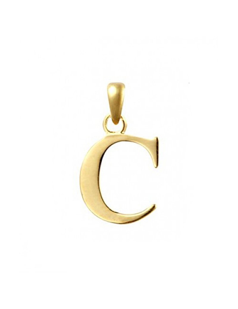 9ct Gold Initial C Pendant | T T Jewellers