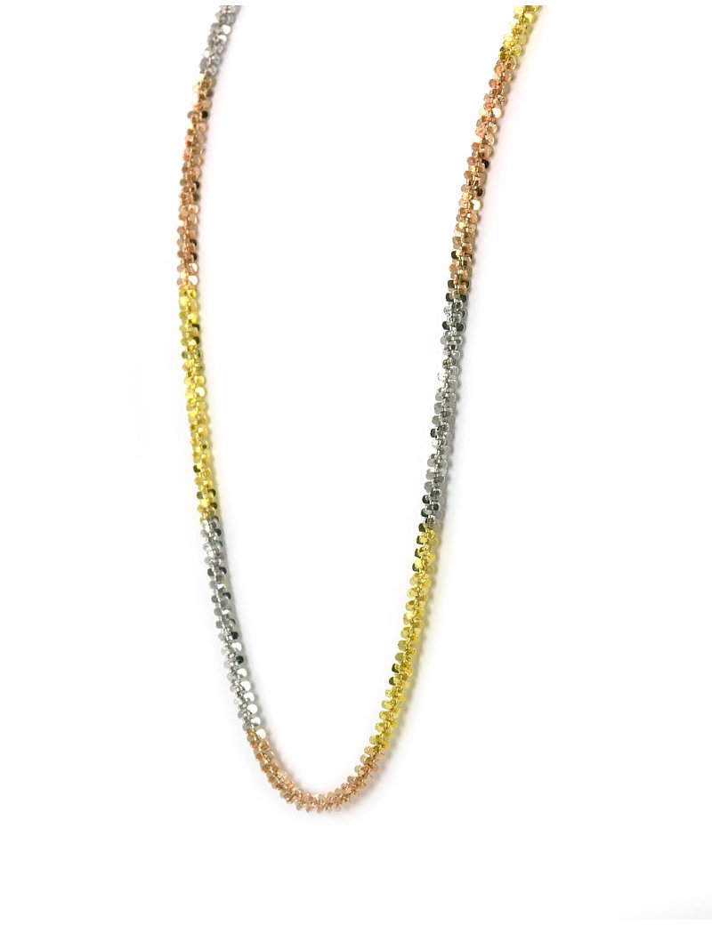 18ct Tri-Colour Gold Fancy Chain | T T Jewellers